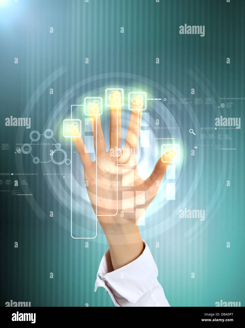 Virtual technology in business Stock Photo - Alamy