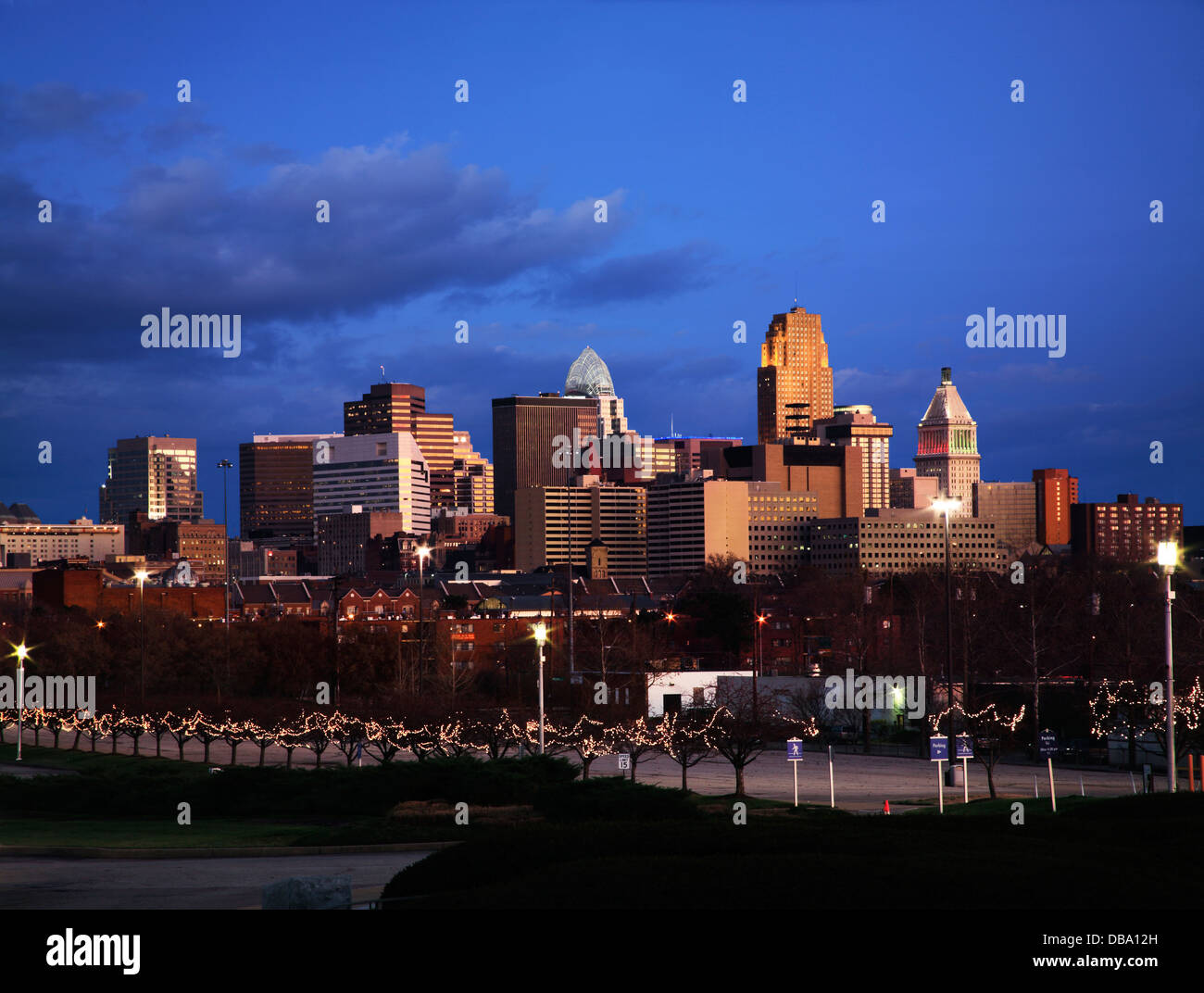 The Downtown Cincinnati Skyline Taken From The Parking Lot At The ...