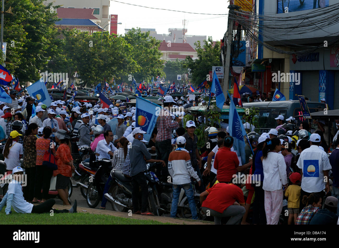 Phnom Penh, Cambodia on, July. 26th, 2013. 10's of thousands of Sam ...