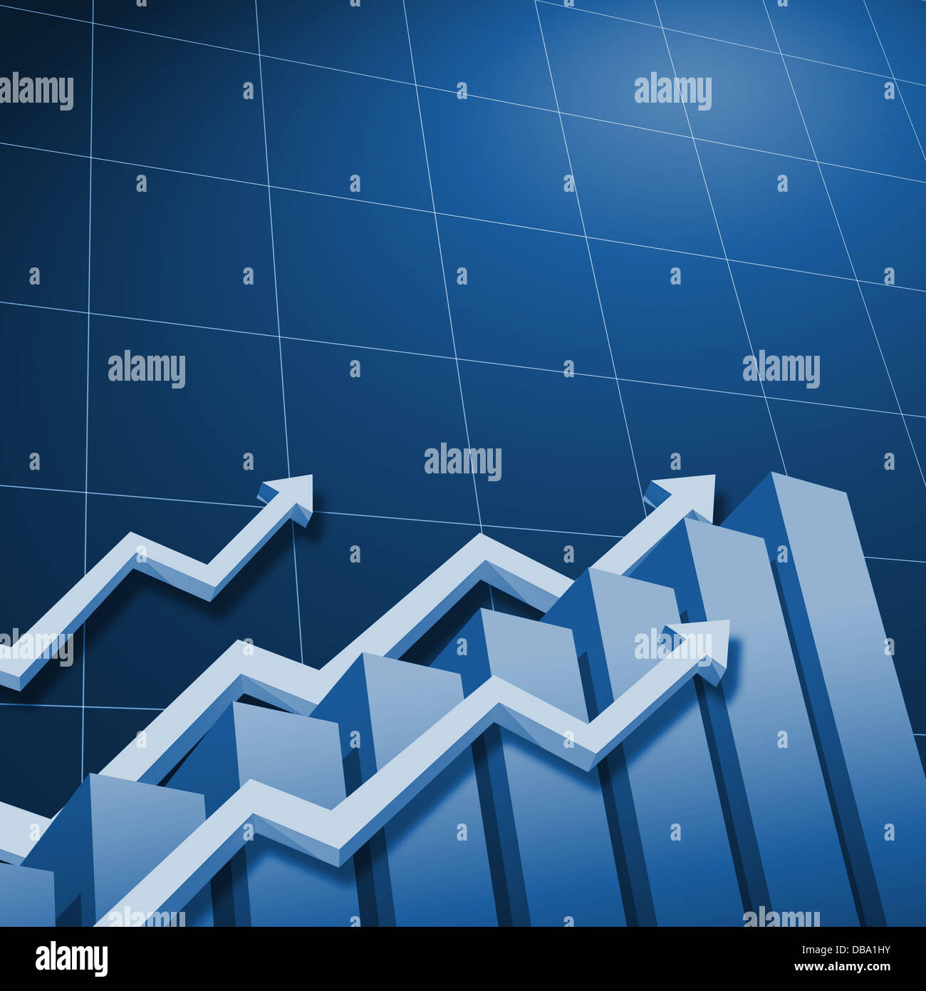 Line chart upward arrows hi-res stock photography and images - Alamy