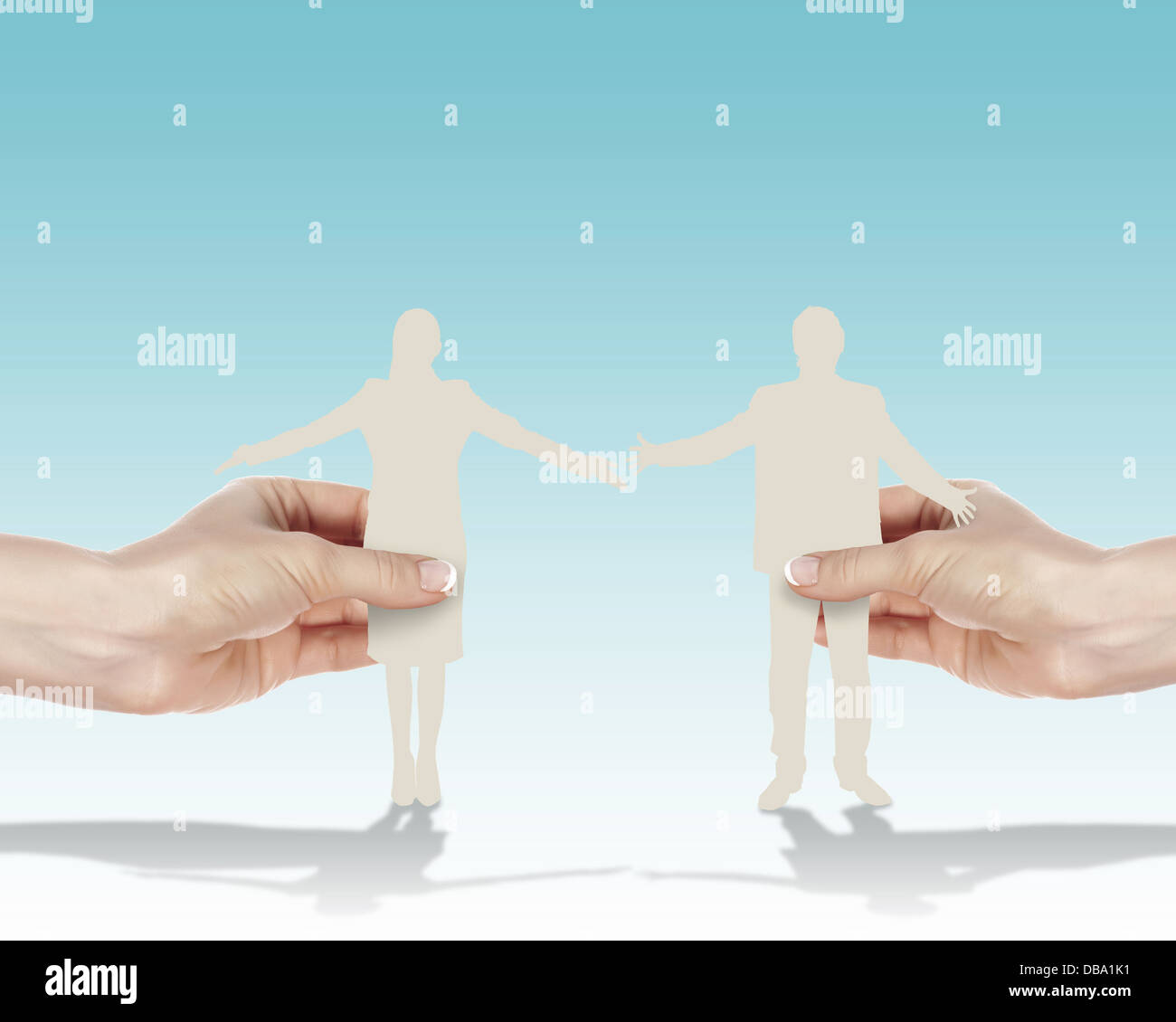 Symbol of successful partnership Stock Photo - Alamy