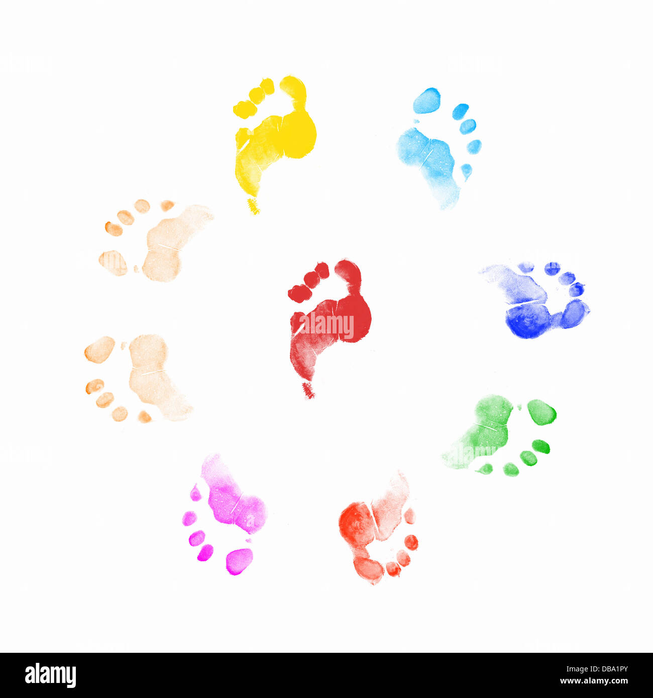 Prints of human feet Stock Photo - Alamy