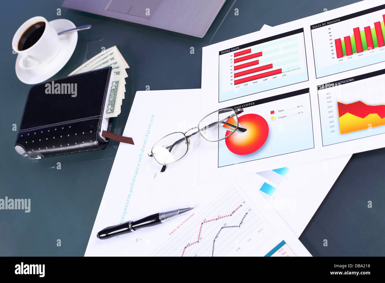 Business papers on the work place Stock Photo - Alamy