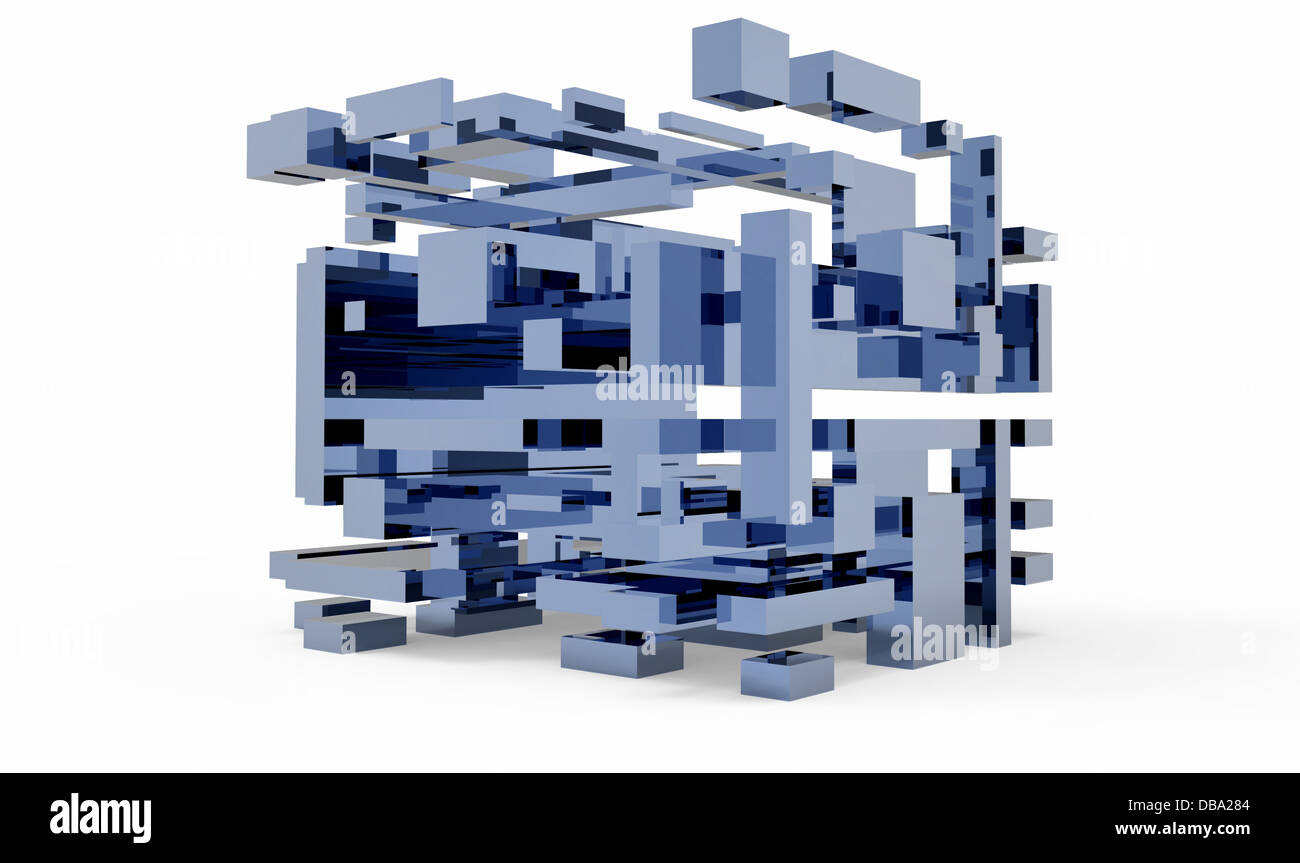 Abstract design 3d cube illustration Stock Photo - Alamy