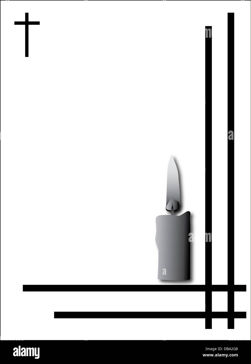 Funeral card white cross hi-res stock photography and images - Alamy