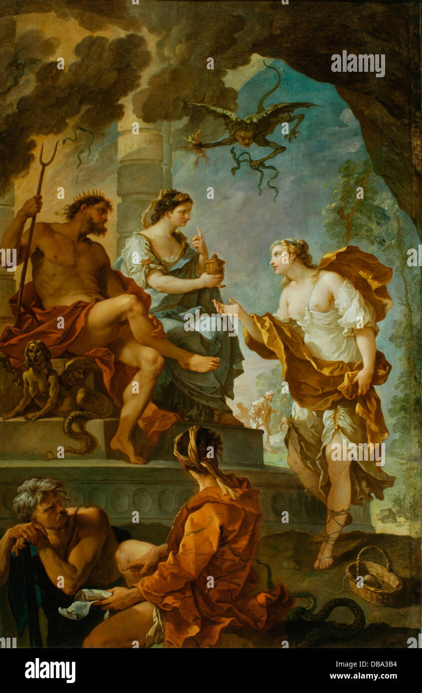Psyche obtaining the elixir of beauty from proserpine hi-res stock ...