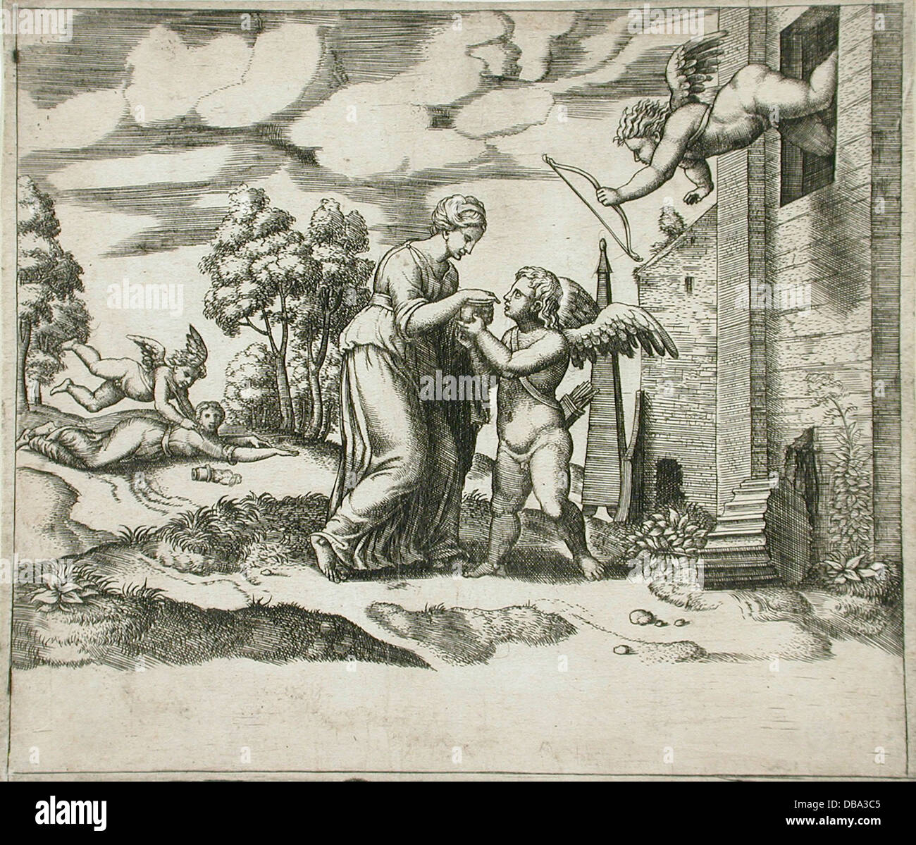 This artwork depicts the mythological scene of Psyche opening the ...