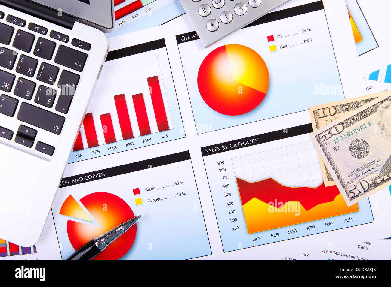 Financial papers on the table Stock Photo - Alamy