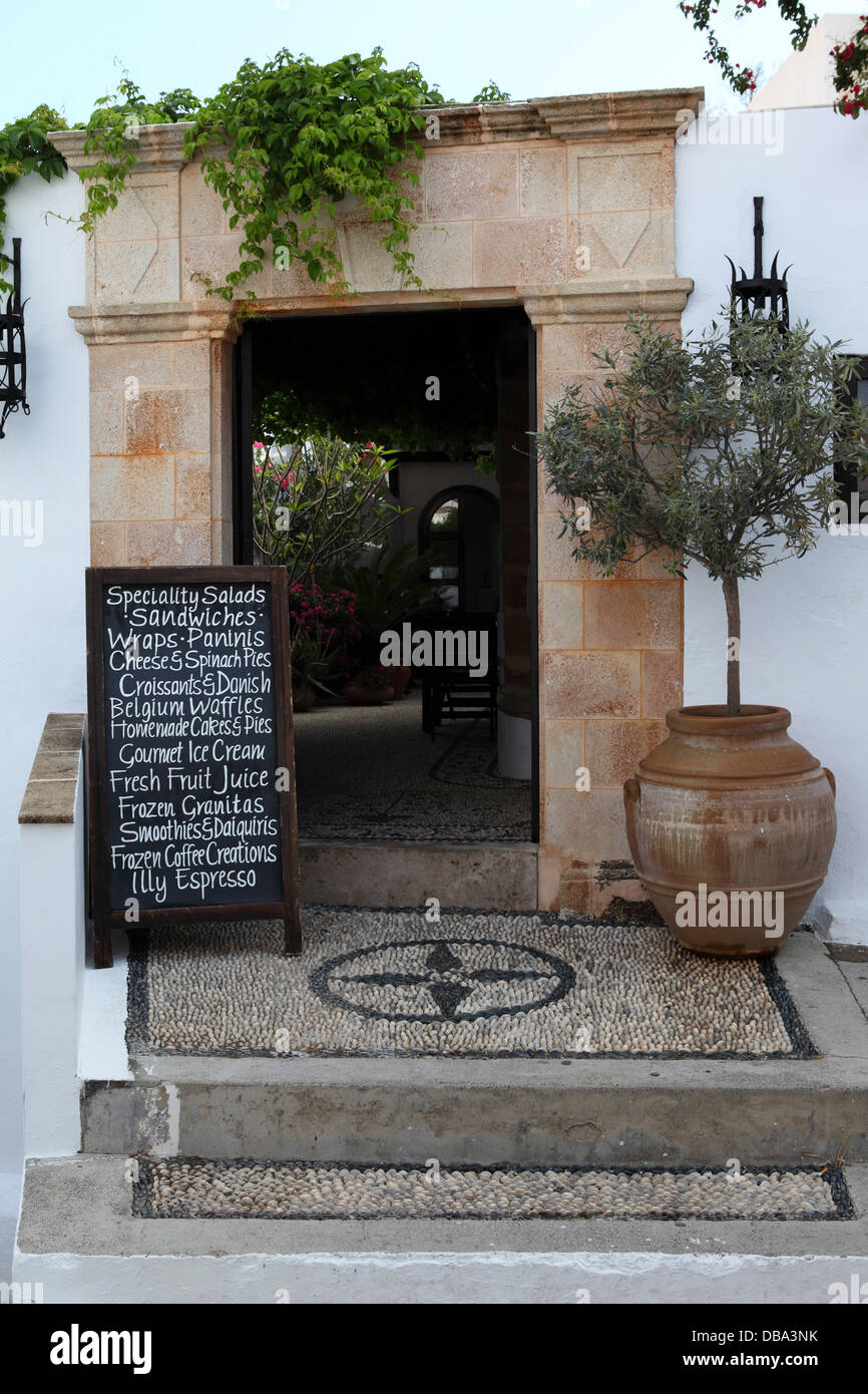 Lindos cafe hi-res stock photography and images - Alamy