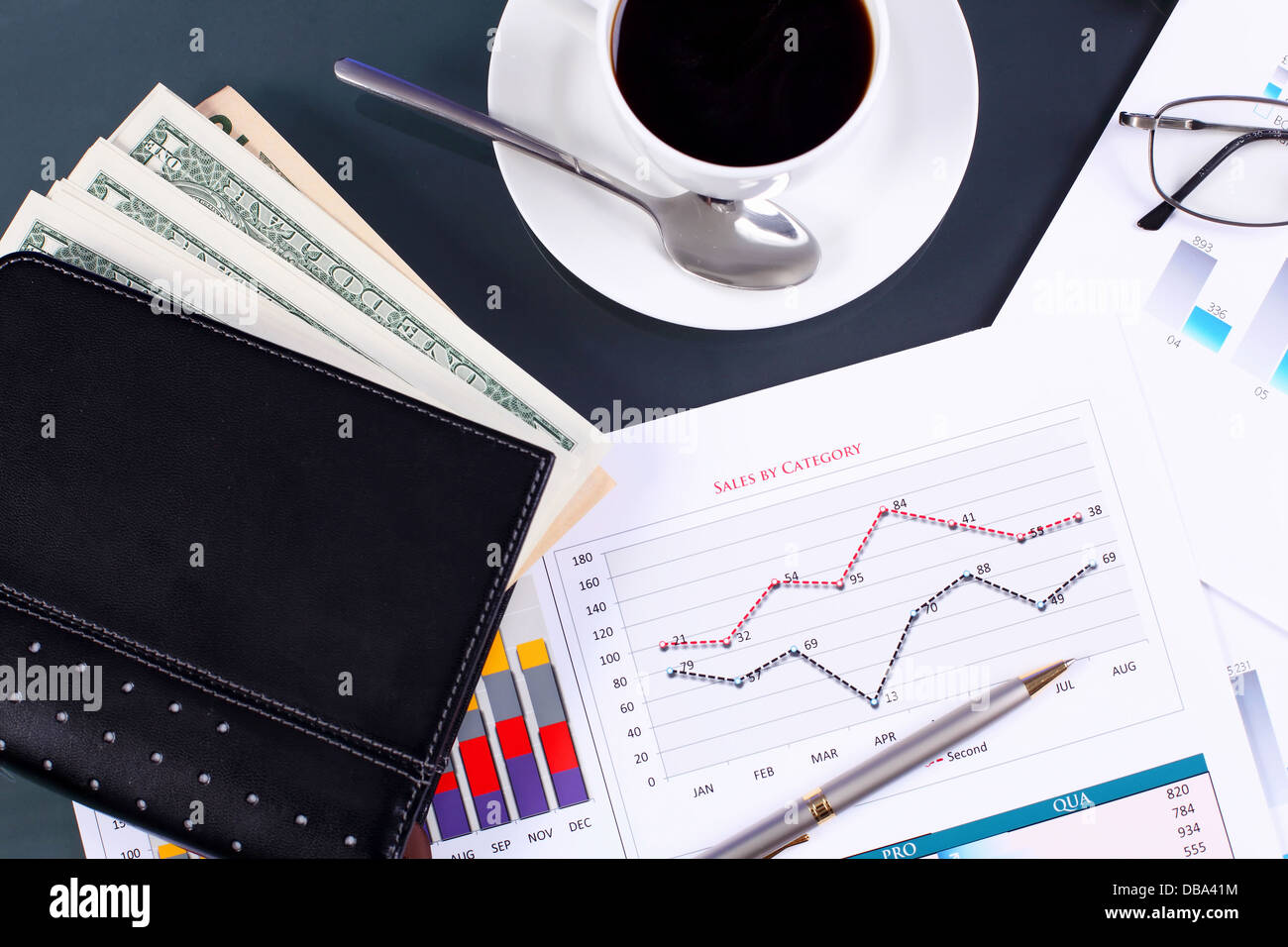 Business papers on the work place Stock Photo - Alamy