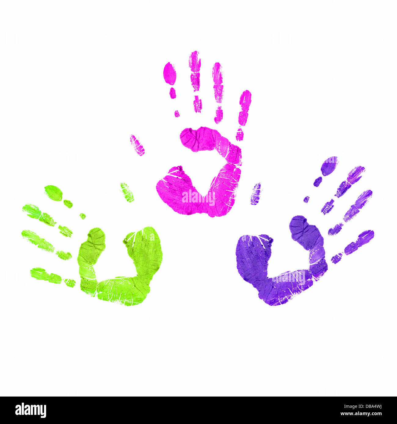 Dirty hands prints Cut Out Stock Images & Pictures - Alamy