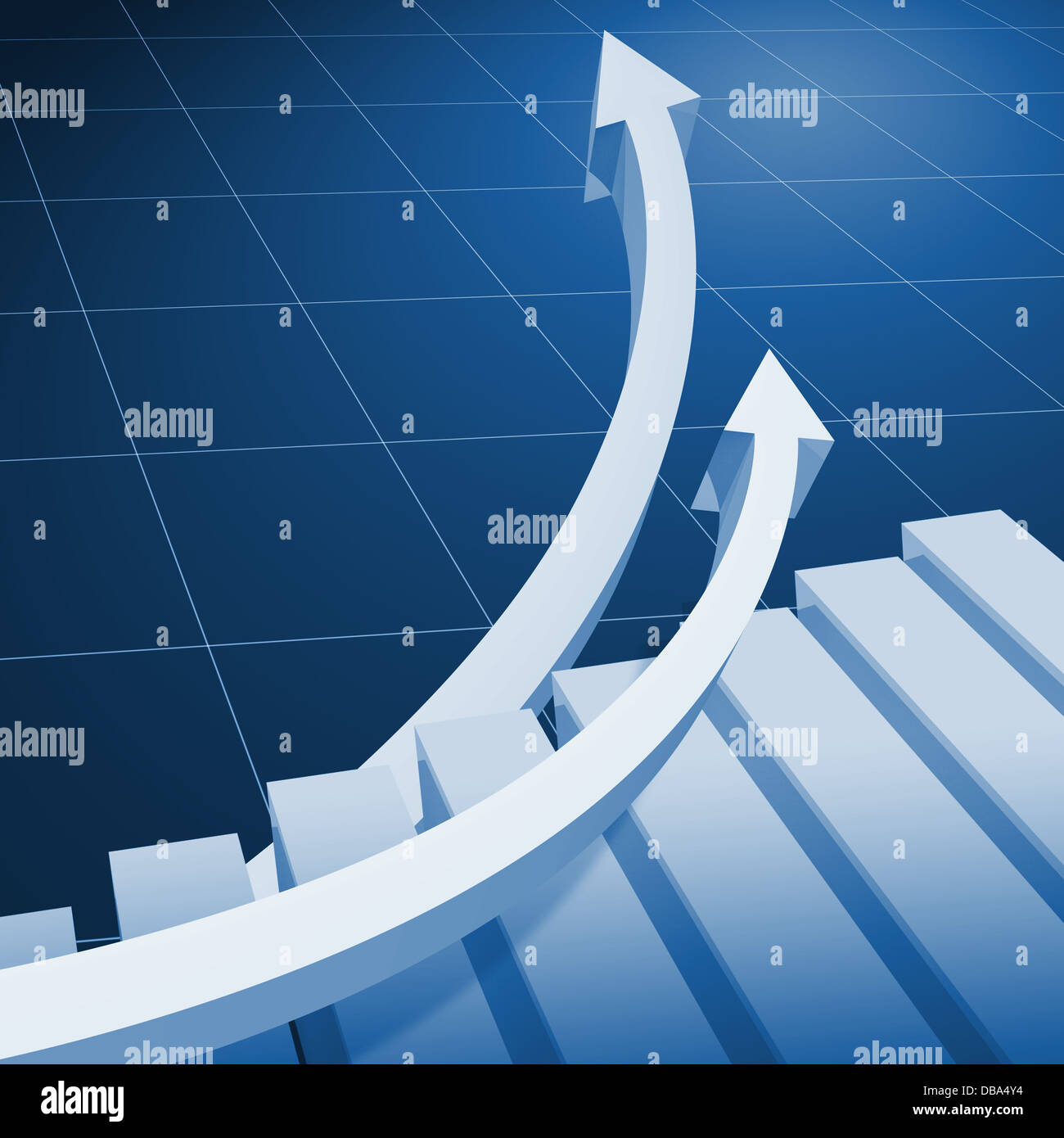 Charts and upward directed arrows Stock Photo - Alamy
