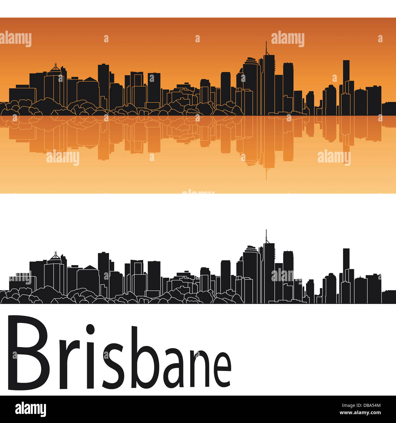 Brisbane city skyline black white hi-res stock photography and images ...