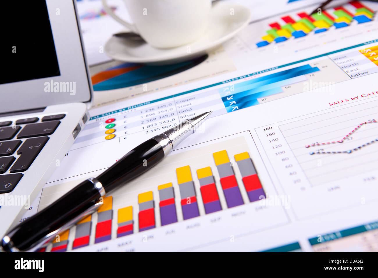 Financial papers on the table Stock Photo - Alamy