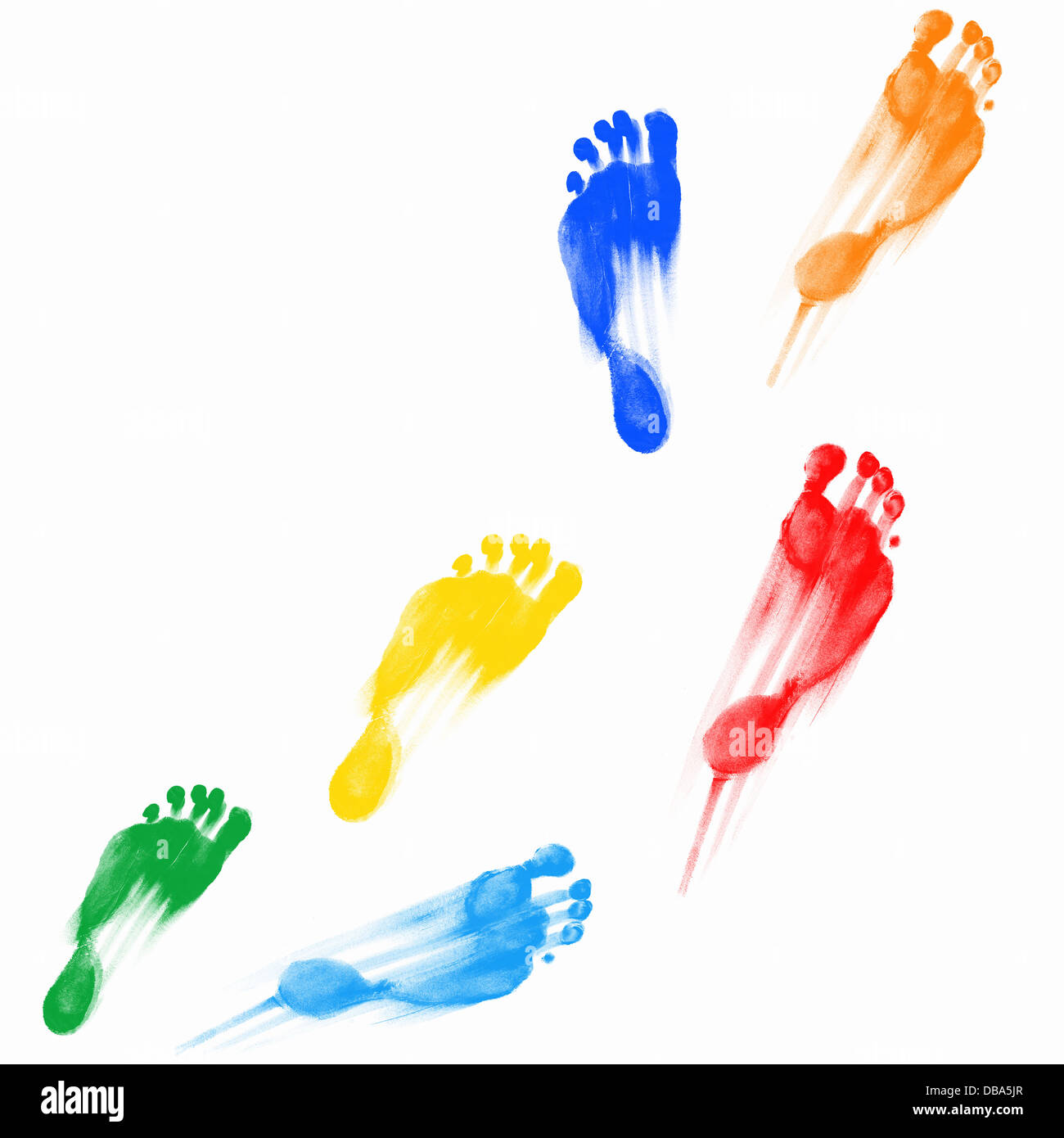 Prints of human feet Stock Photo - Alamy