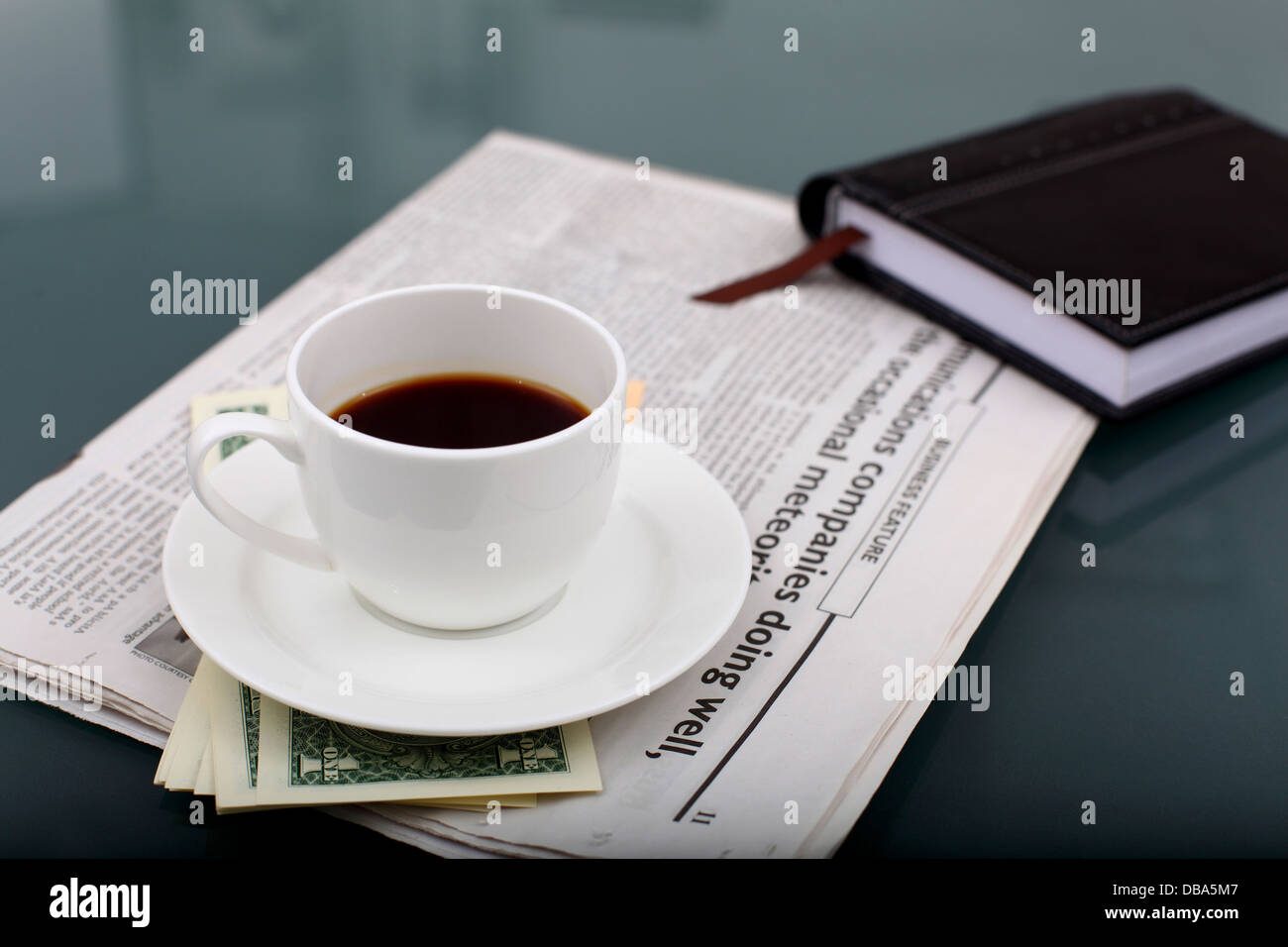 Business breakfast at workplace Stock Photo - Alamy