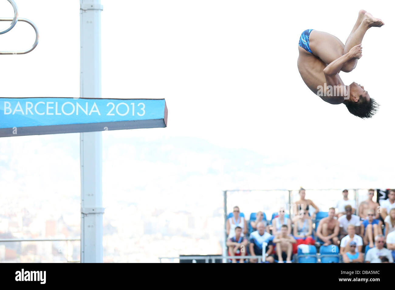 Barcelona, Spain. 26th July, 2013. Gold medal winner He Chong of China ...