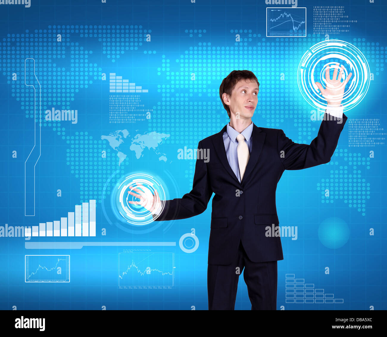 Business person and technology related background Stock Photo - Alamy