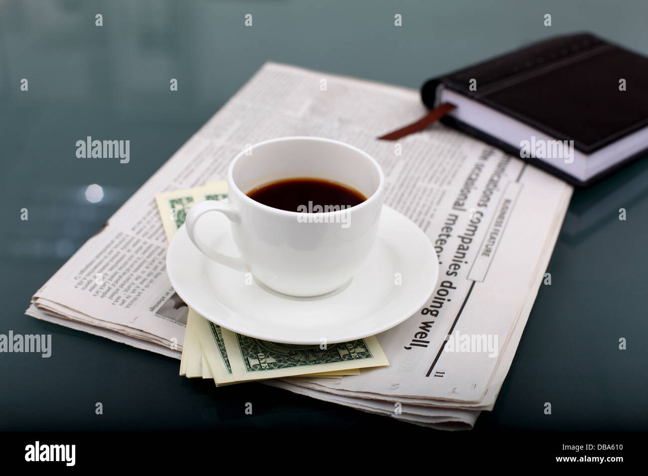 Business breakfast at workplace Stock Photo - Alamy