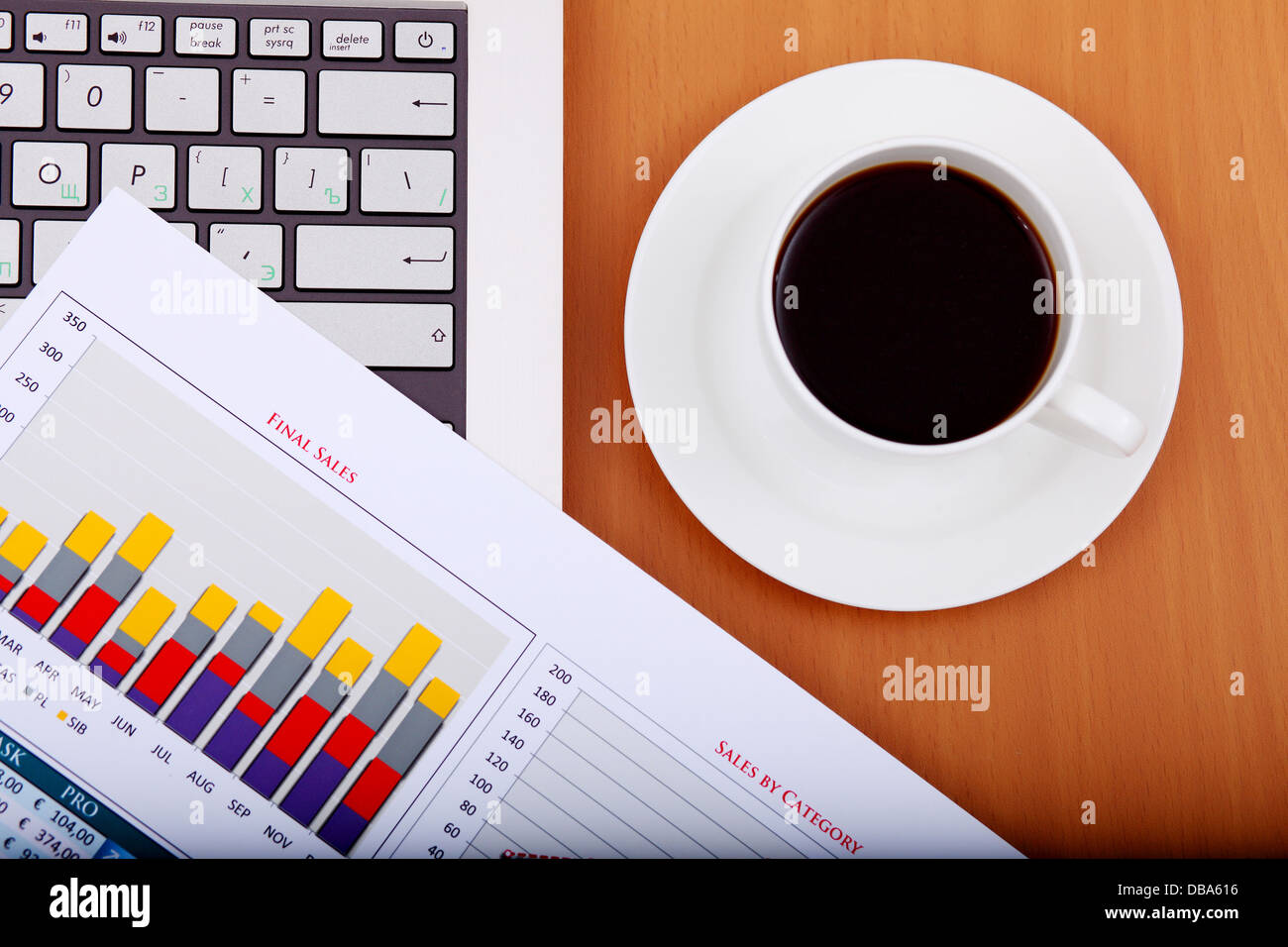 Business breakfast at workplace Stock Photo - Alamy