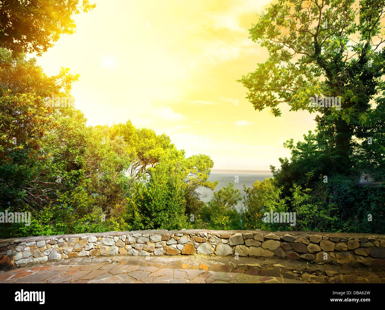 Viewpoint of Vorontsov palace in the garden Stock Photo - Alamy