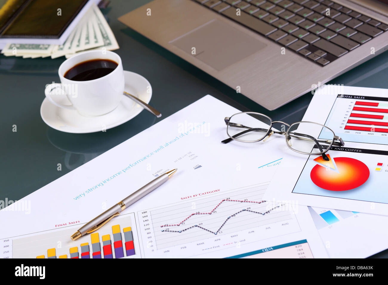 Business papers on the work place Stock Photo - Alamy