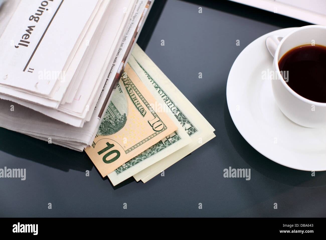 Business breakfast at workplace Stock Photo - Alamy