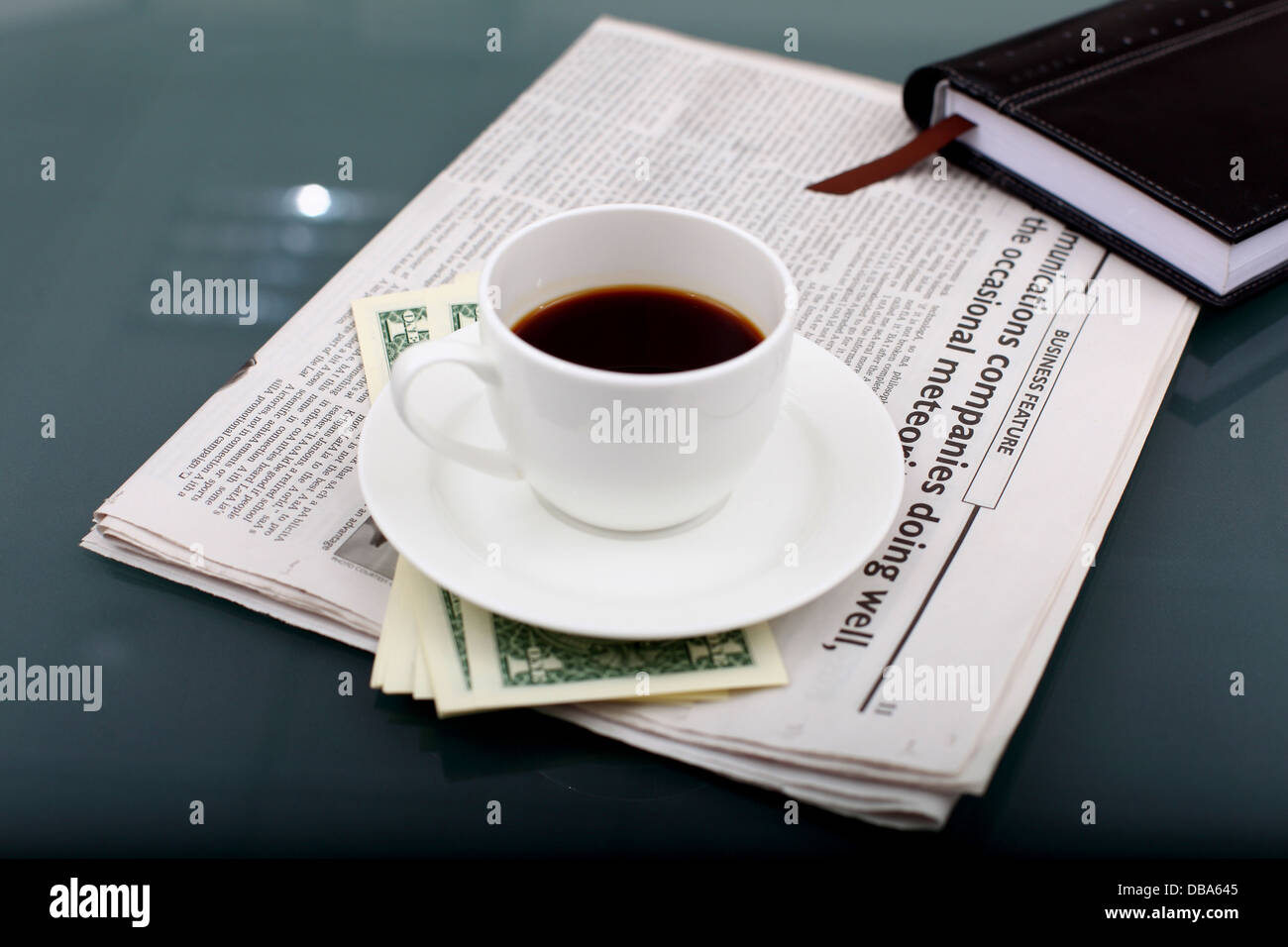 Business breakfast at workplace Stock Photo - Alamy