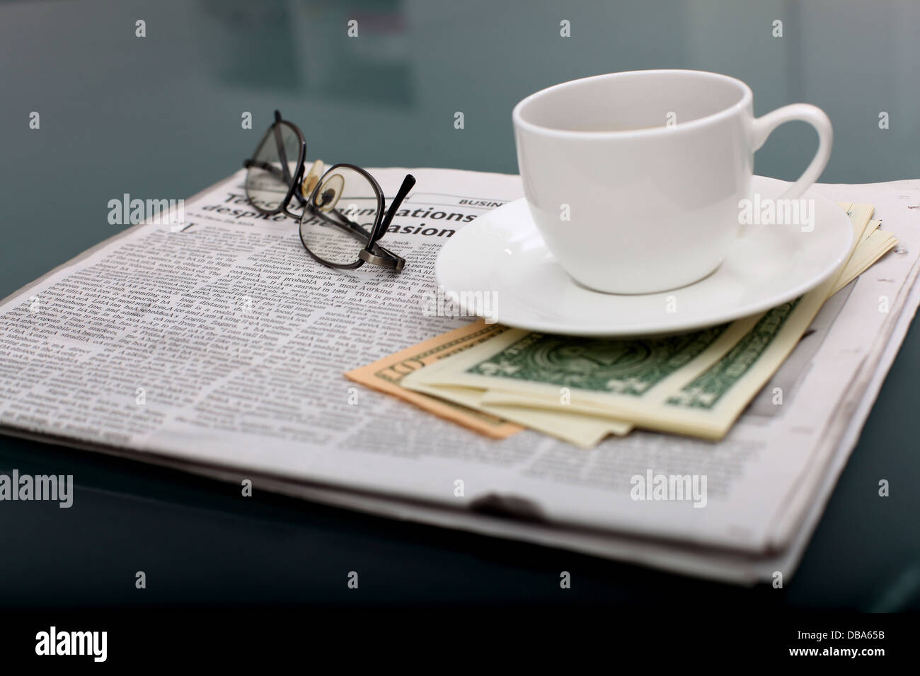 Business breakfast at workplace Stock Photo - Alamy