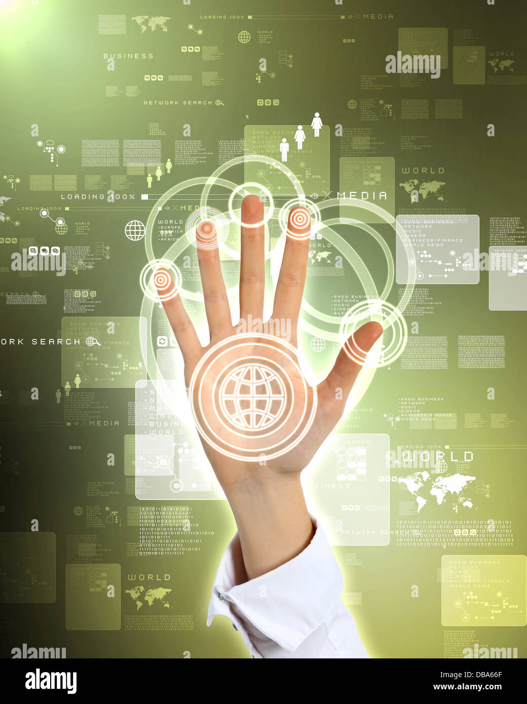 Virtual technology in business Stock Photo - Alamy