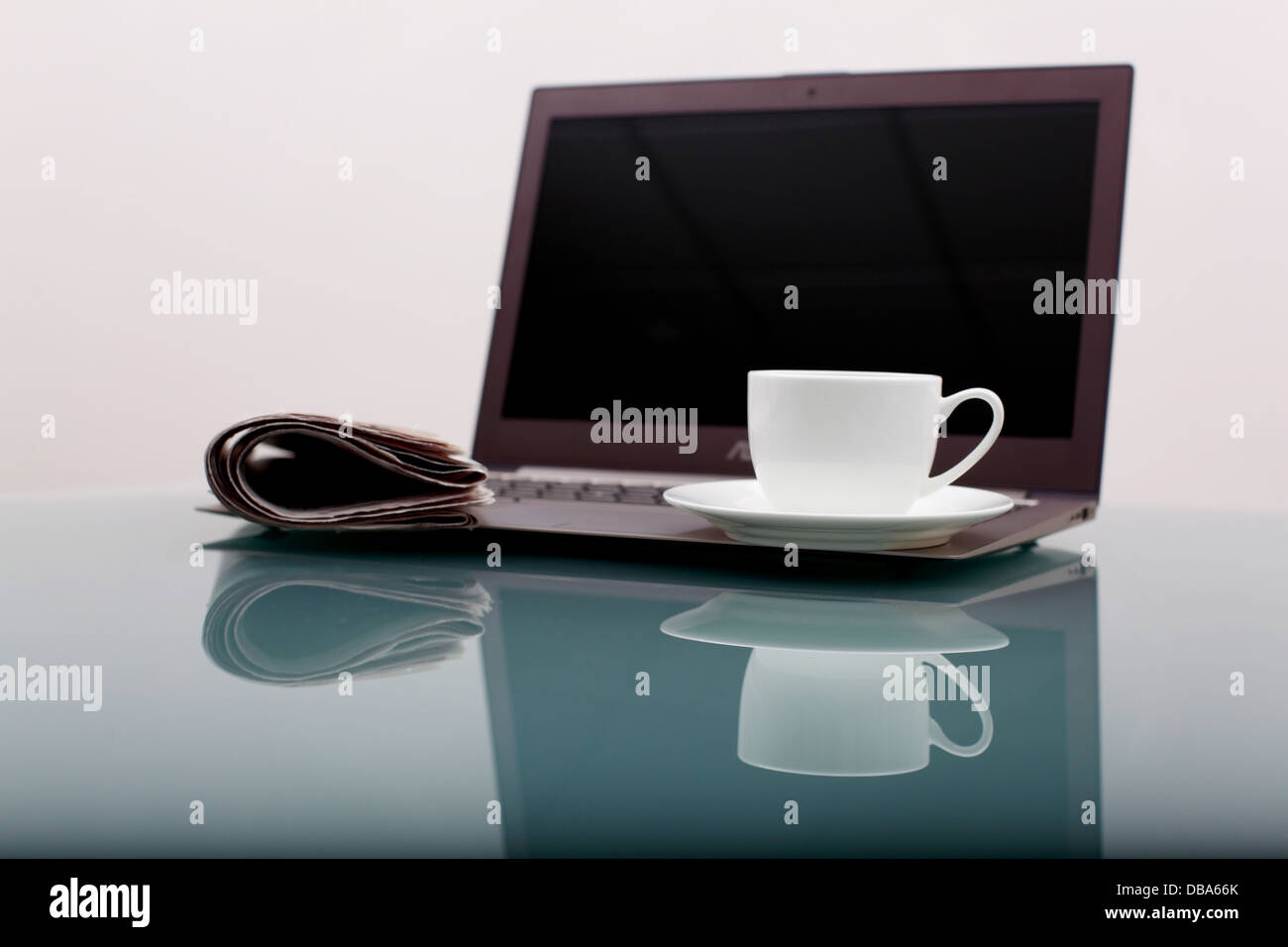 Business breakfast at workplace Stock Photo - Alamy