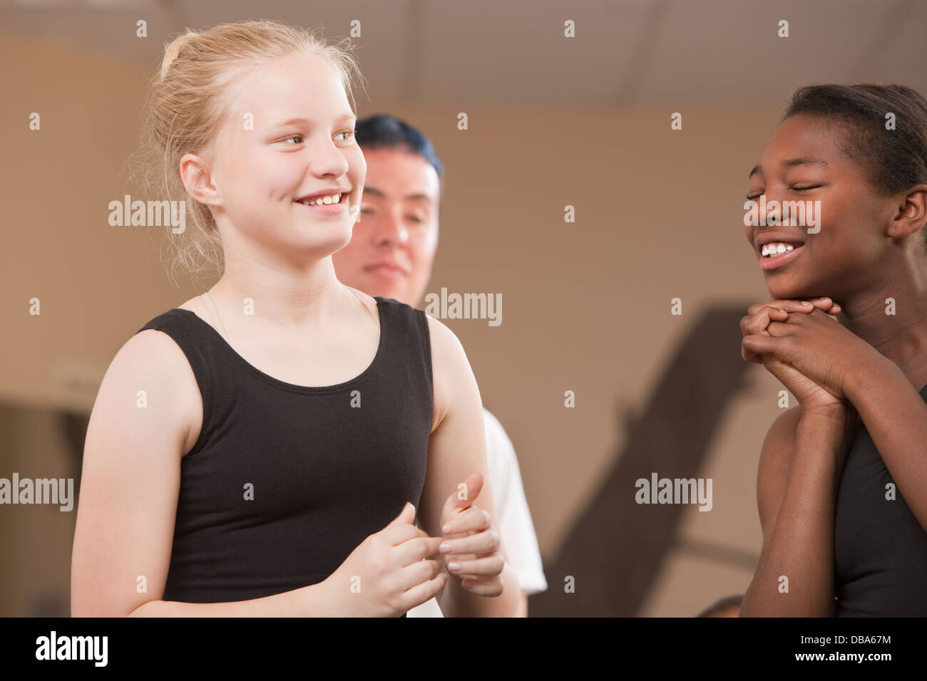 Happy Dance Students Stock Photo - Alamy