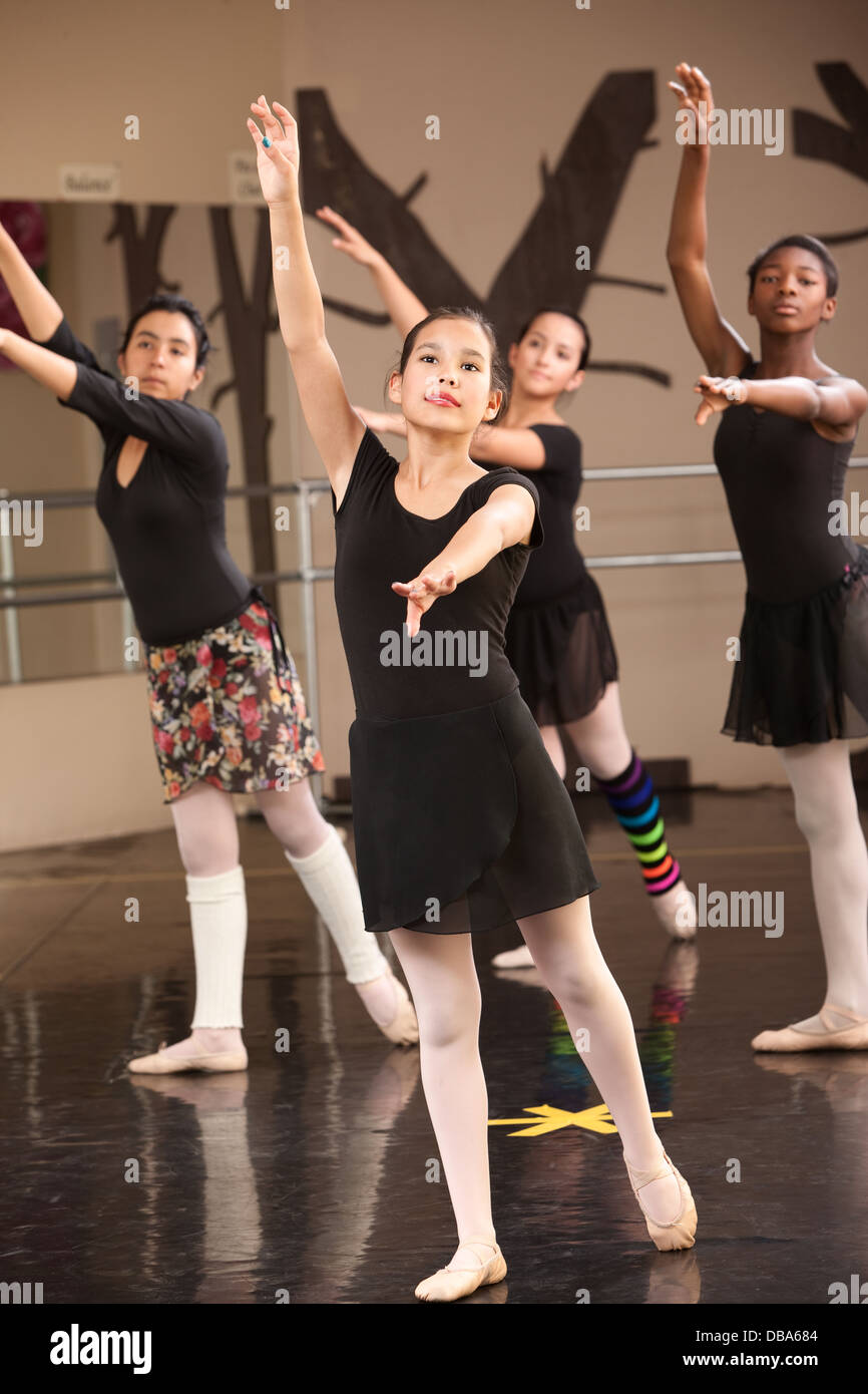 Four Young Ballet Students Stock Photo - Alamy