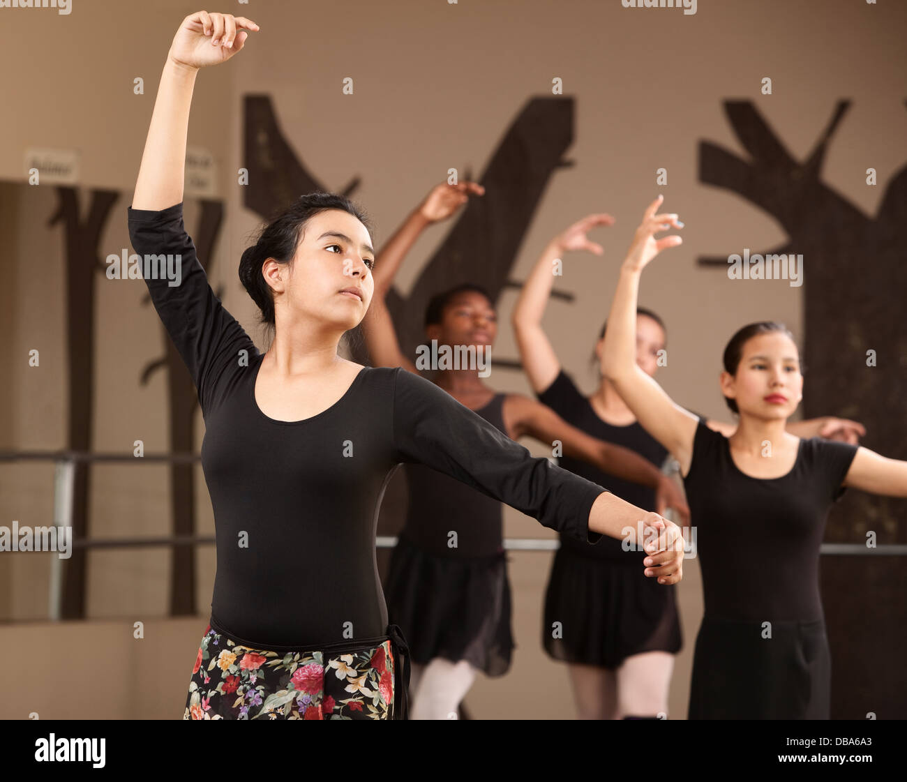 Lovely Ballet Students Practice Stock Photo - Alamy