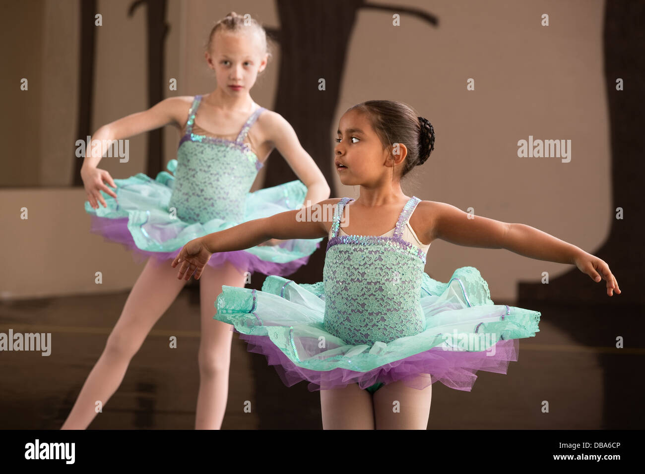 Cute Ballet Students Twirling Stock Photo - Alamy