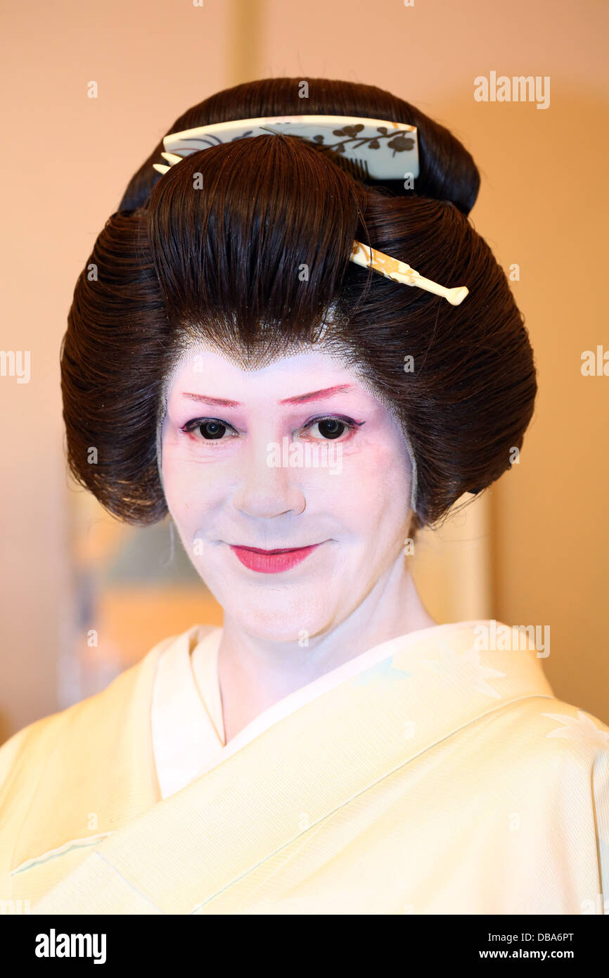London, UK. 26th July 2013. Portrait of Sayuki at the Yanaka Geisha ...