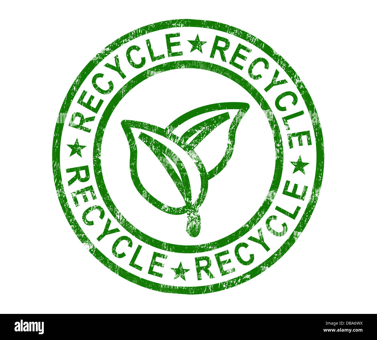 Recycle Stamp Shows Renewable And Eco friendly Stock Photo - Alamy