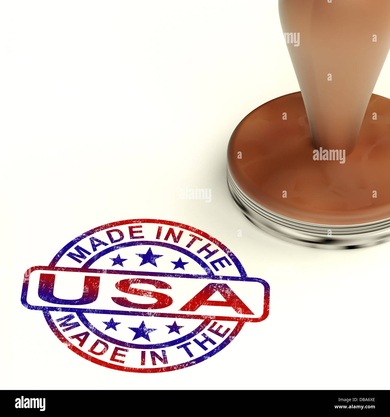 Made In USA Stamp Showing American Products Or Produce Stock Photo - Alamy