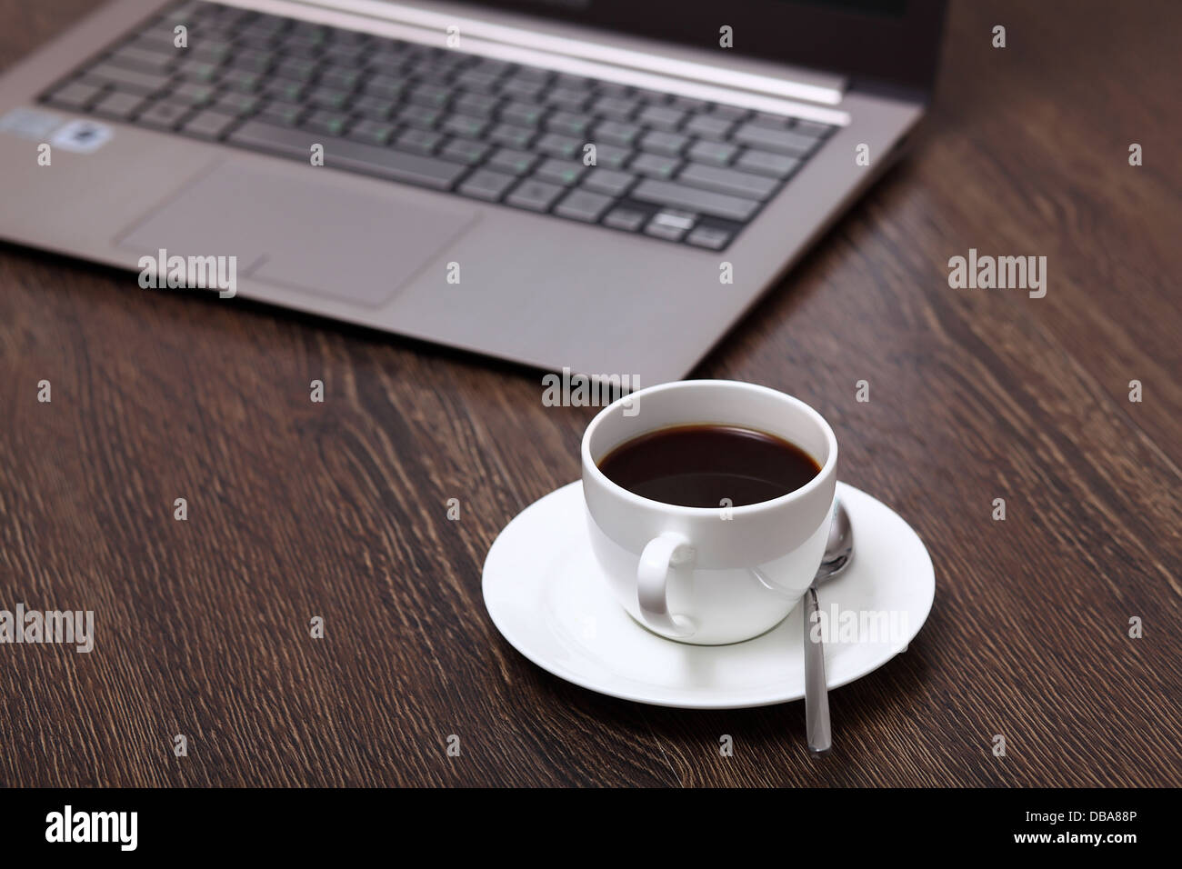 Coffee at business workplace Stock Photo - Alamy