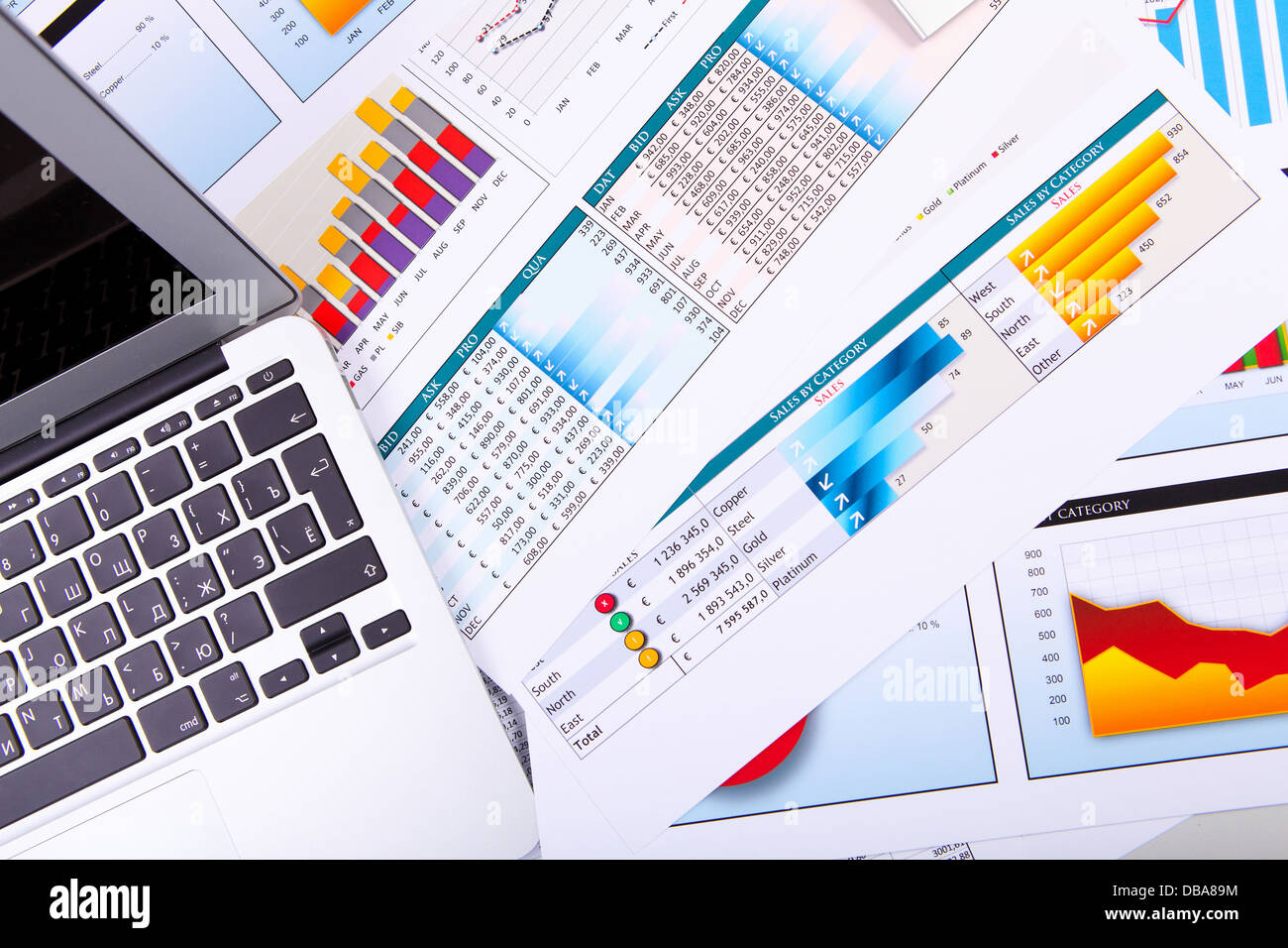 Financial papers on the table Stock Photo - Alamy