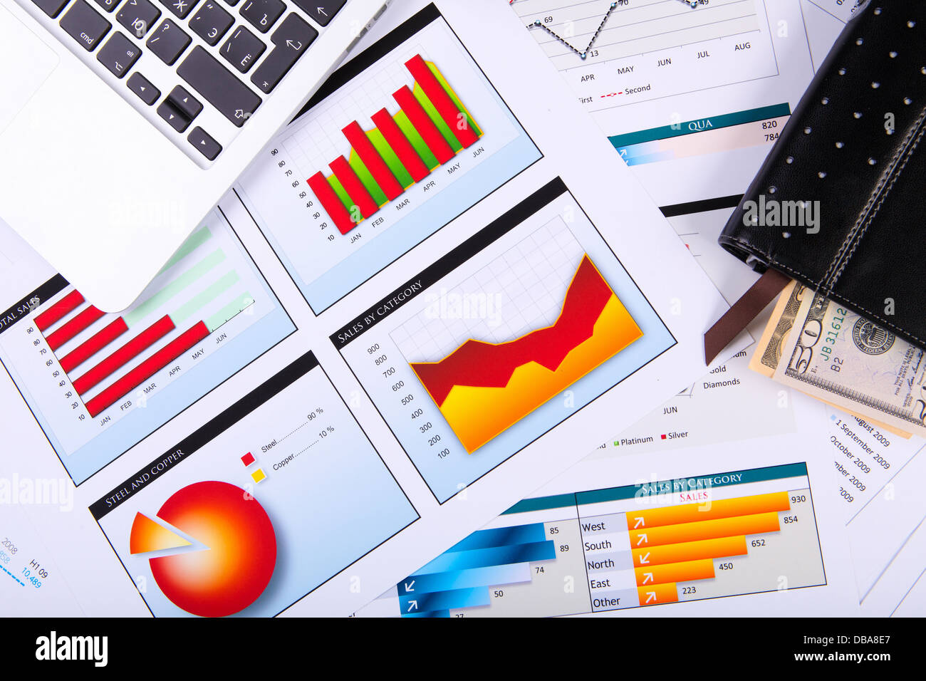 Financial papers on the table Stock Photo - Alamy
