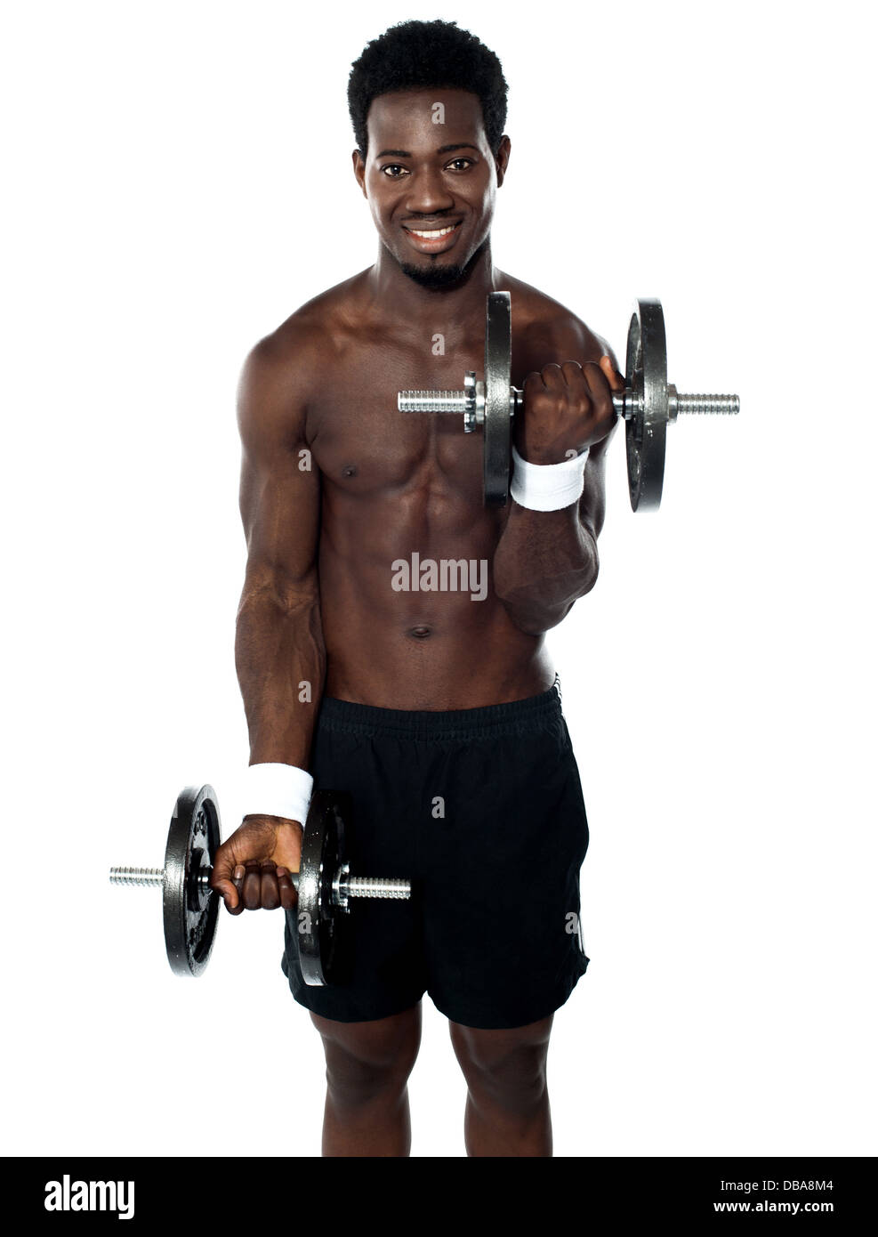Muscular man instructor exercise hi-res stock photography and images ...