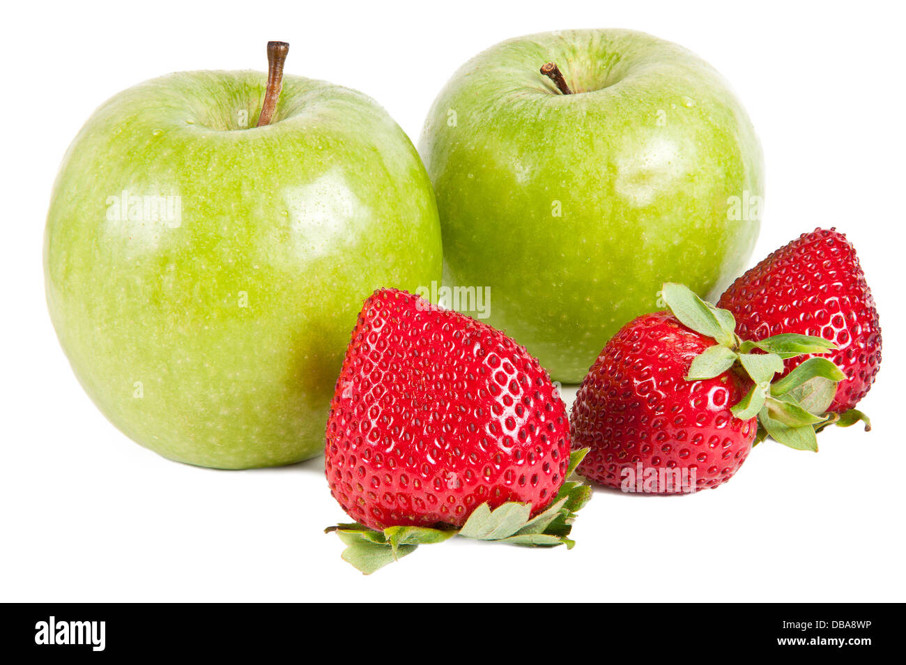 Strawberry and Apple Stock Photo - Alamy