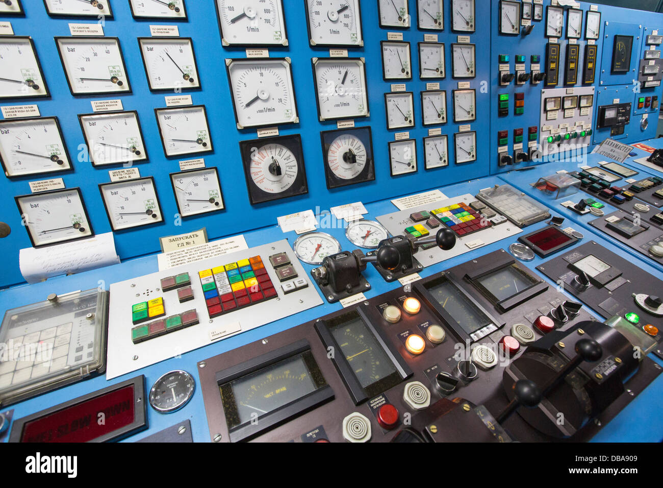 The control room on the Russian research vessel, AkademiK Sergey ...