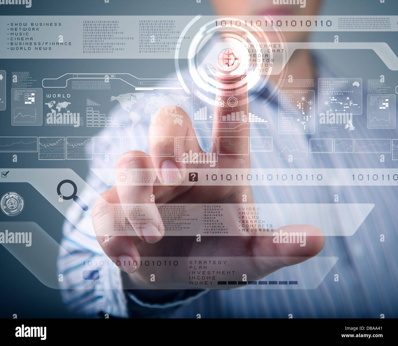 Touch screen technology Stock Photo - Alamy