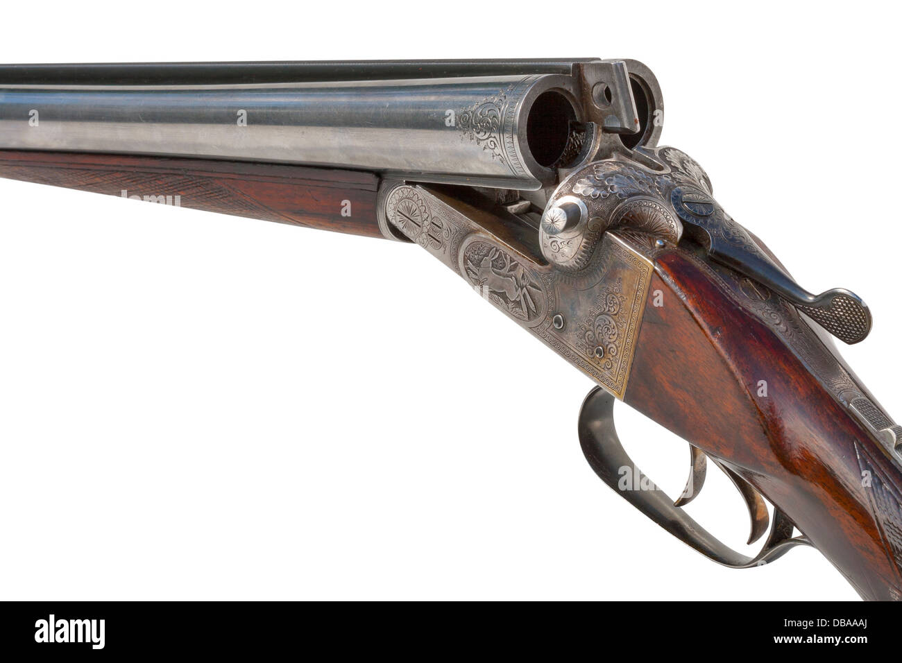 hunting vintage rifle isolated on white background Stock Photo - Alamy