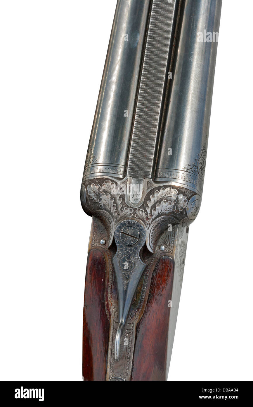 hunting vintage rifle isolated on white background Stock Photo - Alamy