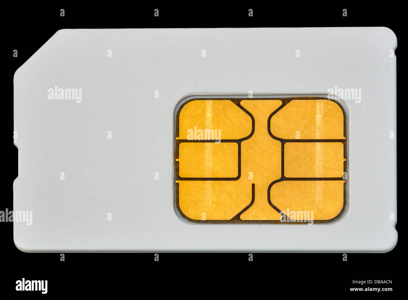 used mobile phone sim card macro isolated on black Stock Photo - Alamy