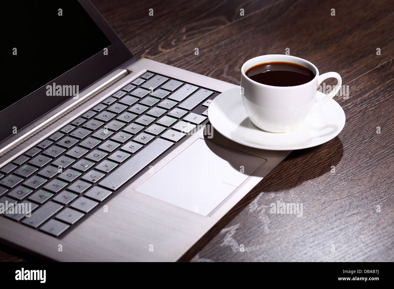Coffee at business workplace Stock Photo - Alamy