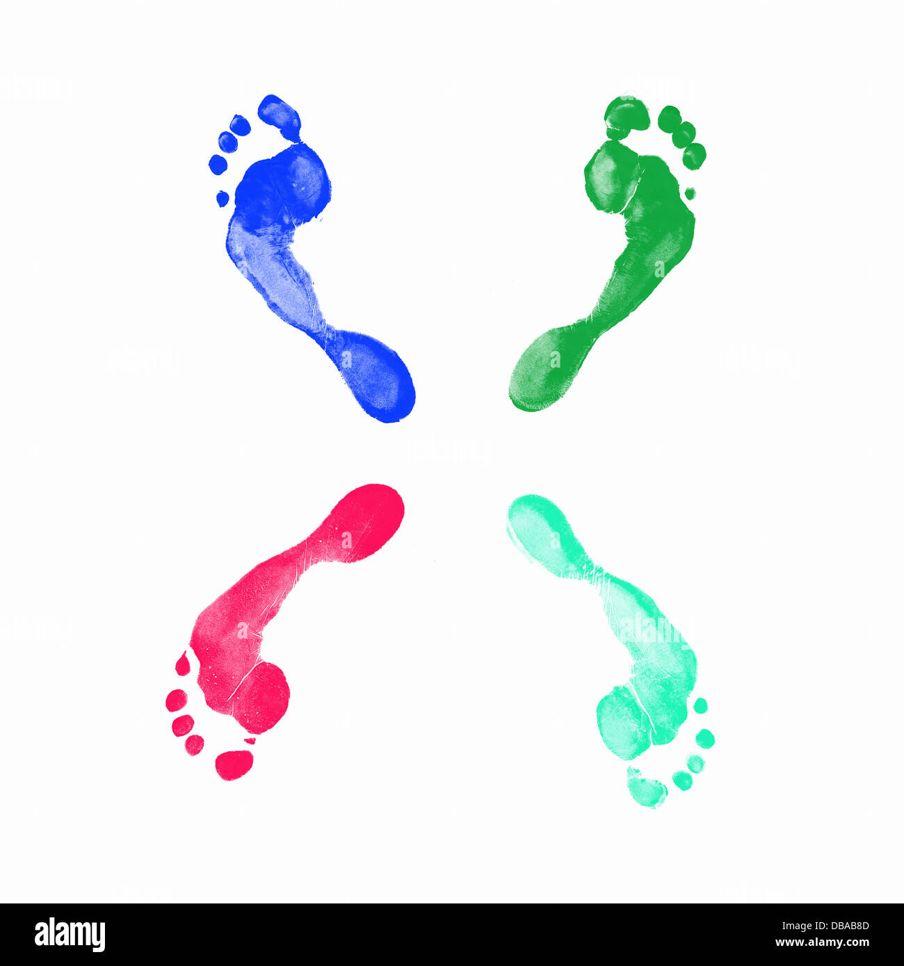Prints of human feet Stock Photo - Alamy
